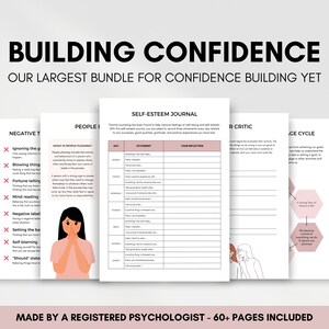 Confidence Building Worksheets: Negative Self-talk, Perfectionism (PDF ...