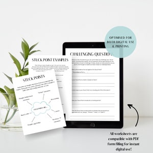 Stuck Points Therapy Worksheets Bundle: CPT CBT Trauma Resource ...