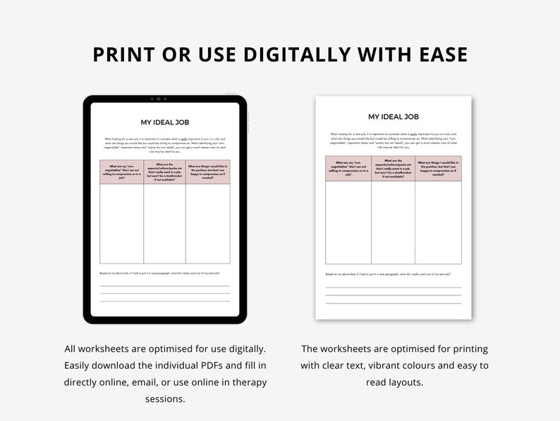 Job Search Worksheets Bundle: Resume, Interview Prep (printable ...