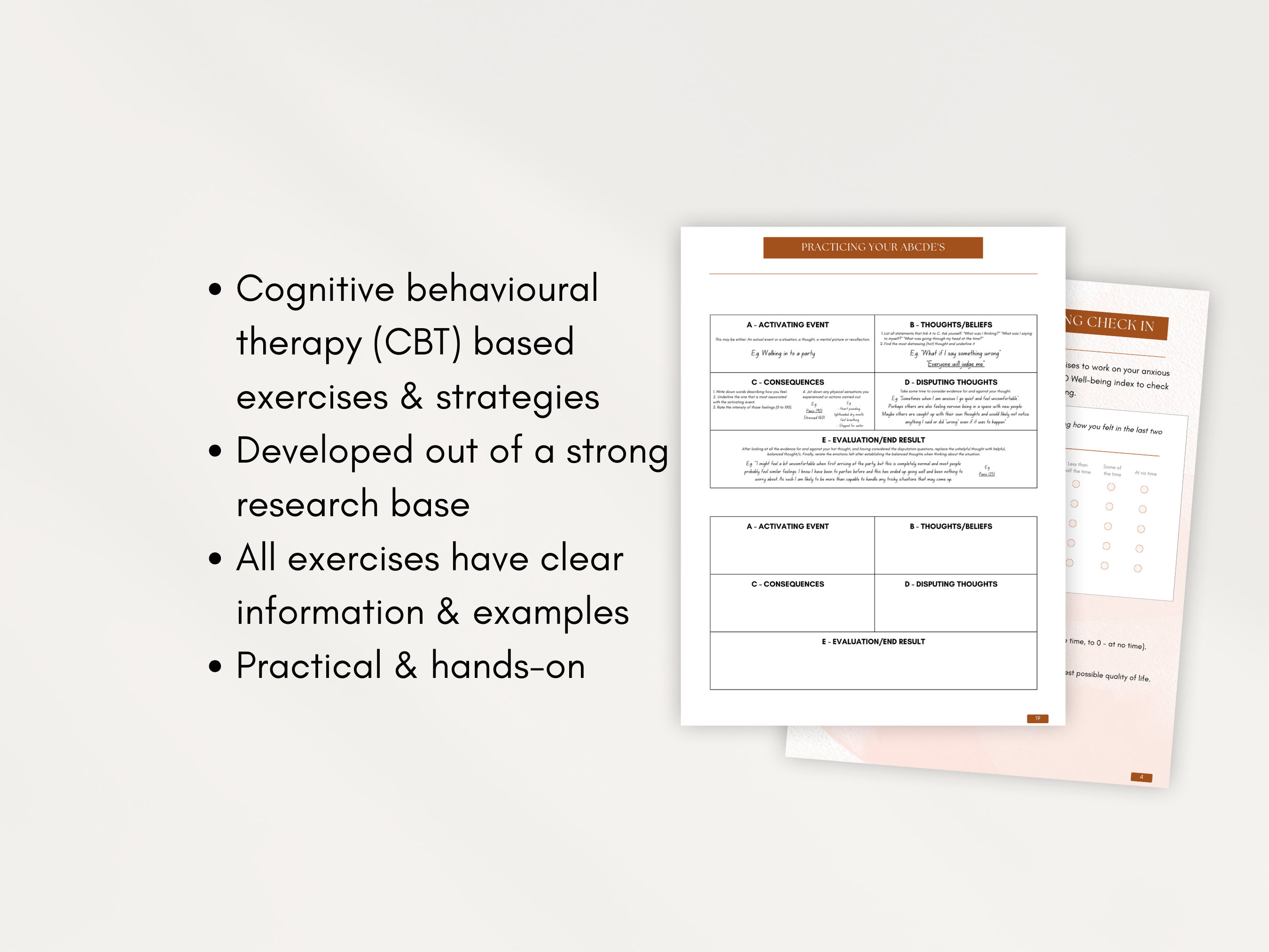 CBT Anxiety Workbook Bundle: Coping Skills & Thought Management (PDF ...