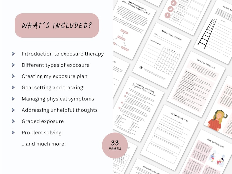 Exposure Therapy Worksheets for Treating Anxiety, Fears and Phobias ...