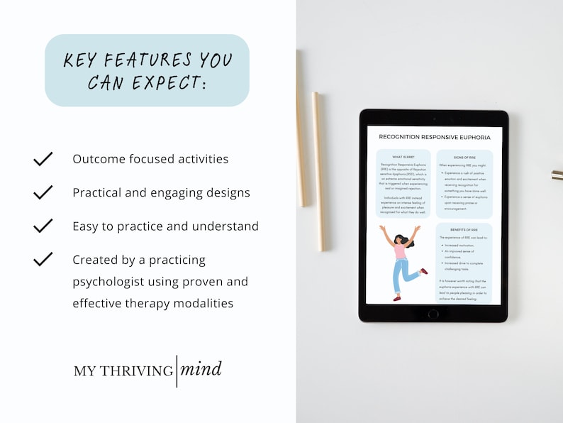 Rejection Therapy Worksheet Bundle for Overcoming Rejection Sensitive ...