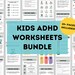 ADHD Worksheets Mega Bundle for Kids ADHD Planner Printable Workbook ...