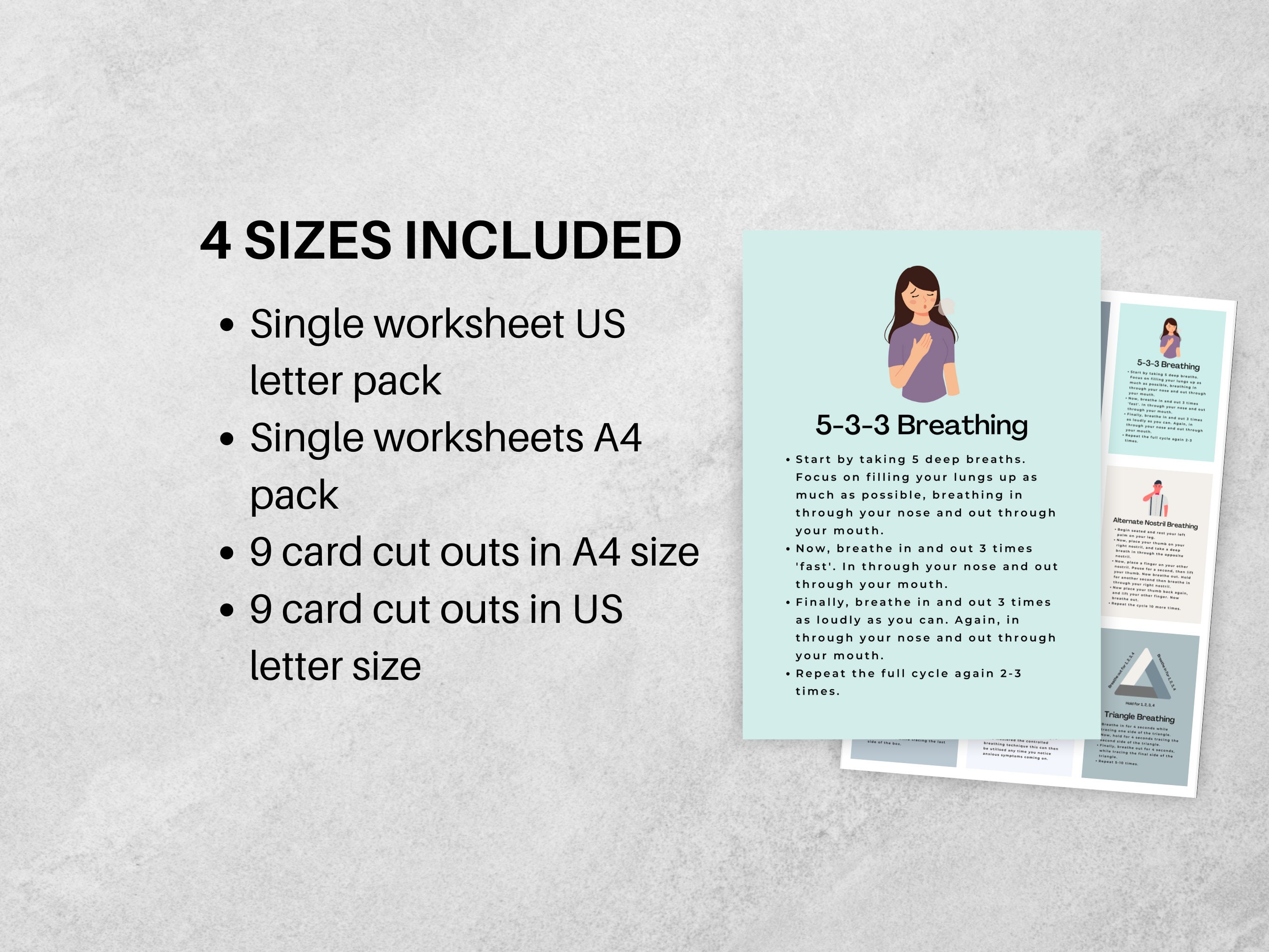 Mindful Breathing Cards Mega Bundle for Teens & Adults Mindfulness ...