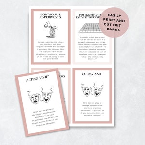 Cognitive Distortions Cards Bundle, Thought Challenging for Adults ...