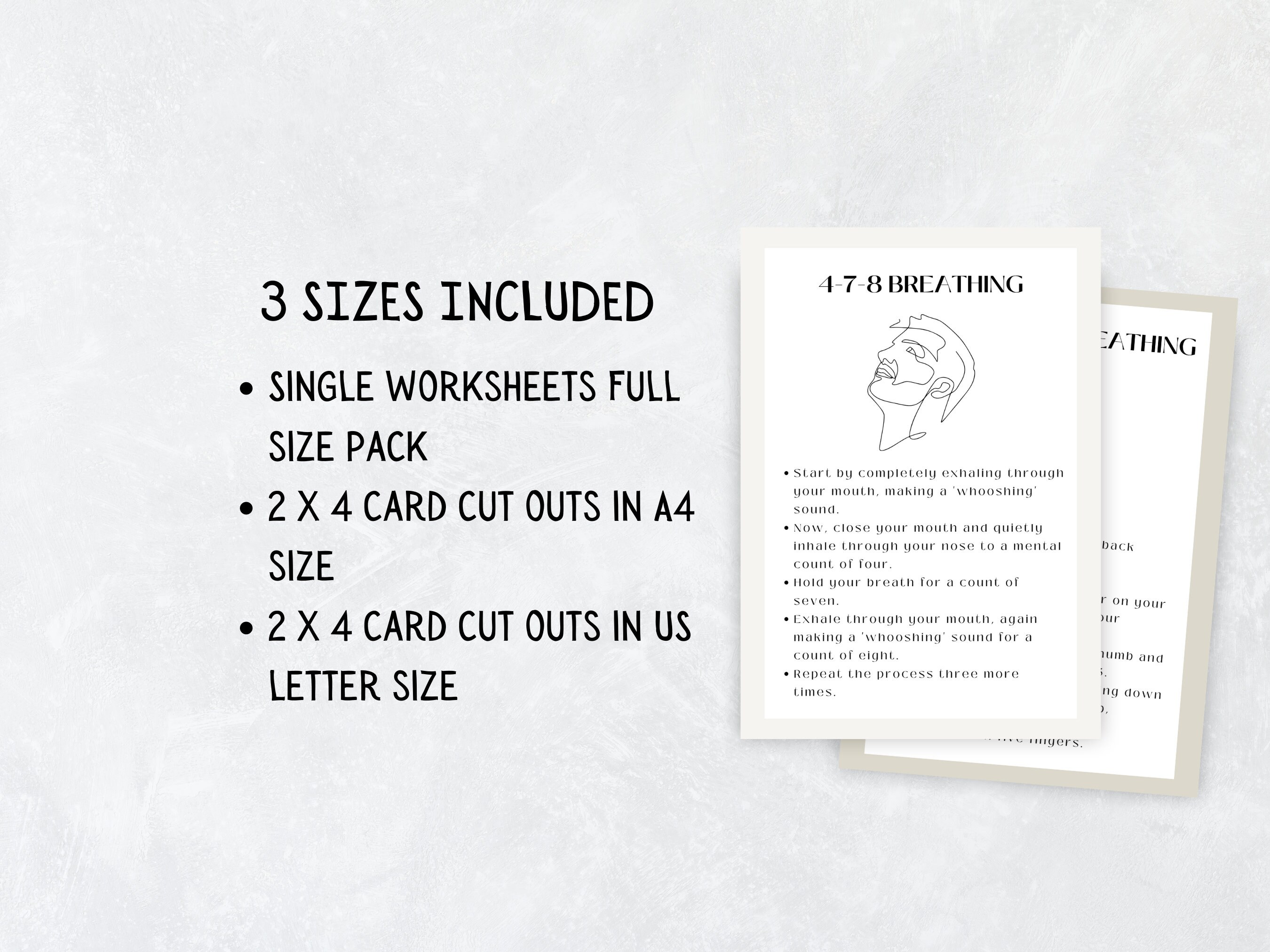 Mindfulness Cards Bundle Mindful Breathing Exercises for Adults ...