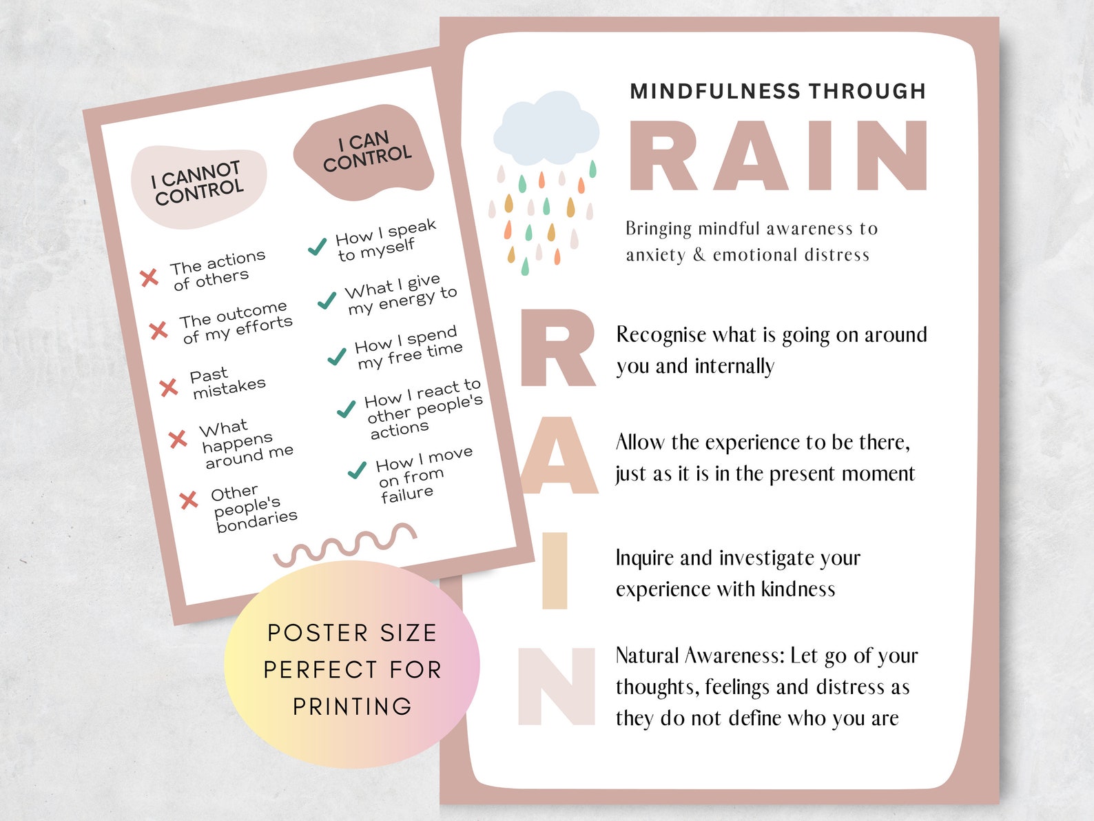 Grounding Poster Bundle Grounding Exercise Printable Grounding ...