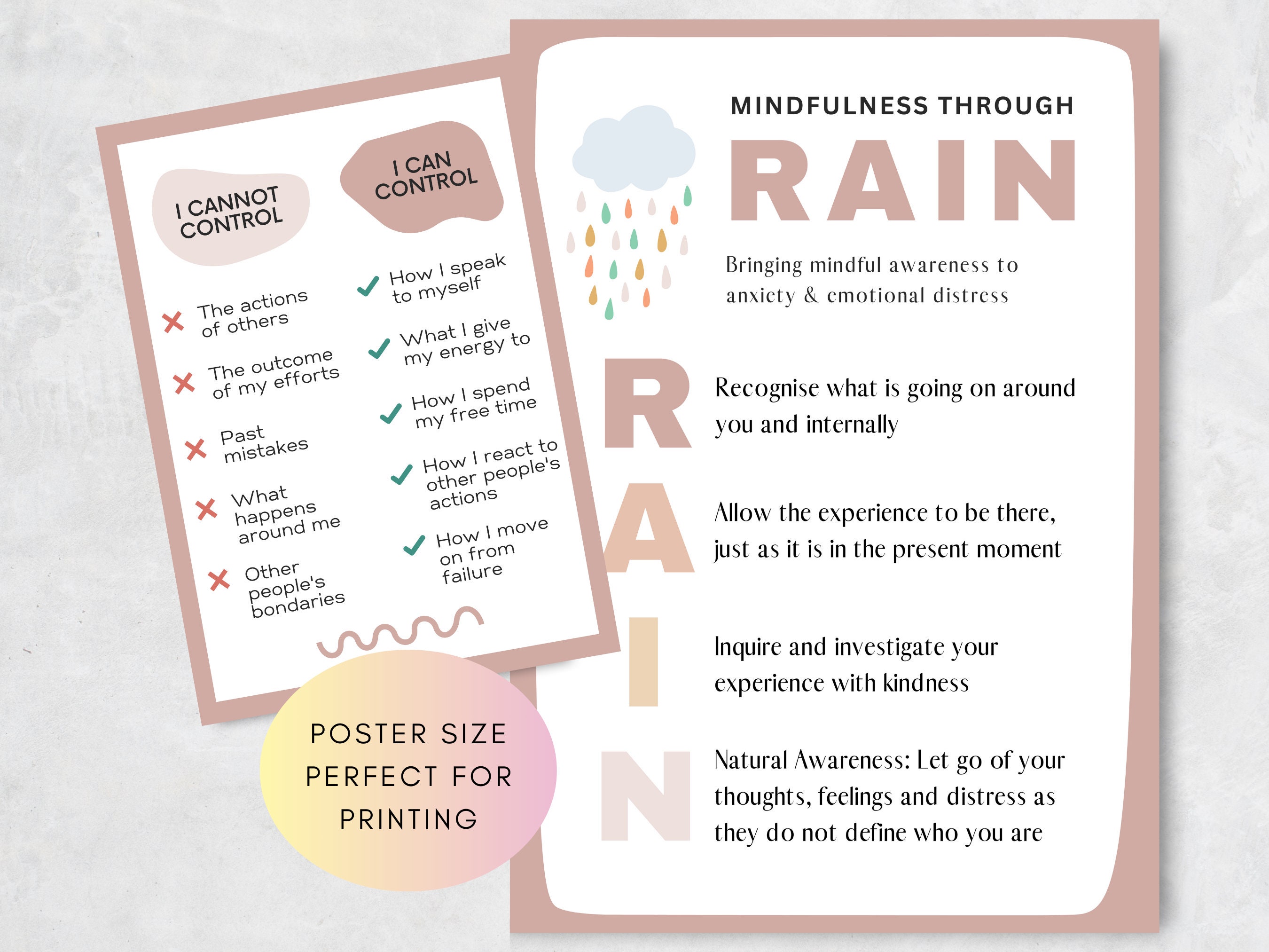 Grounding Poster Bundle Grounding Exercise Printable Grounding ...