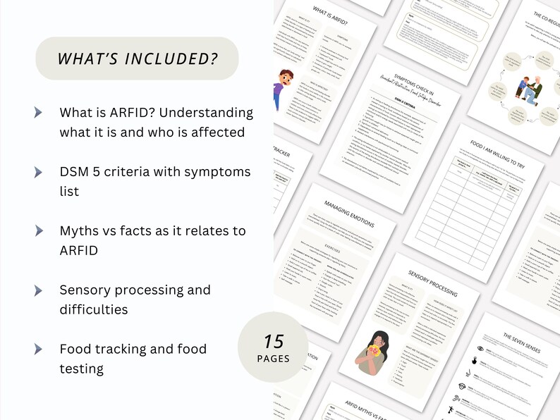 ARFID Therapy Handouts With DSM-5 Criteria and Sensory Processing (PDF ...