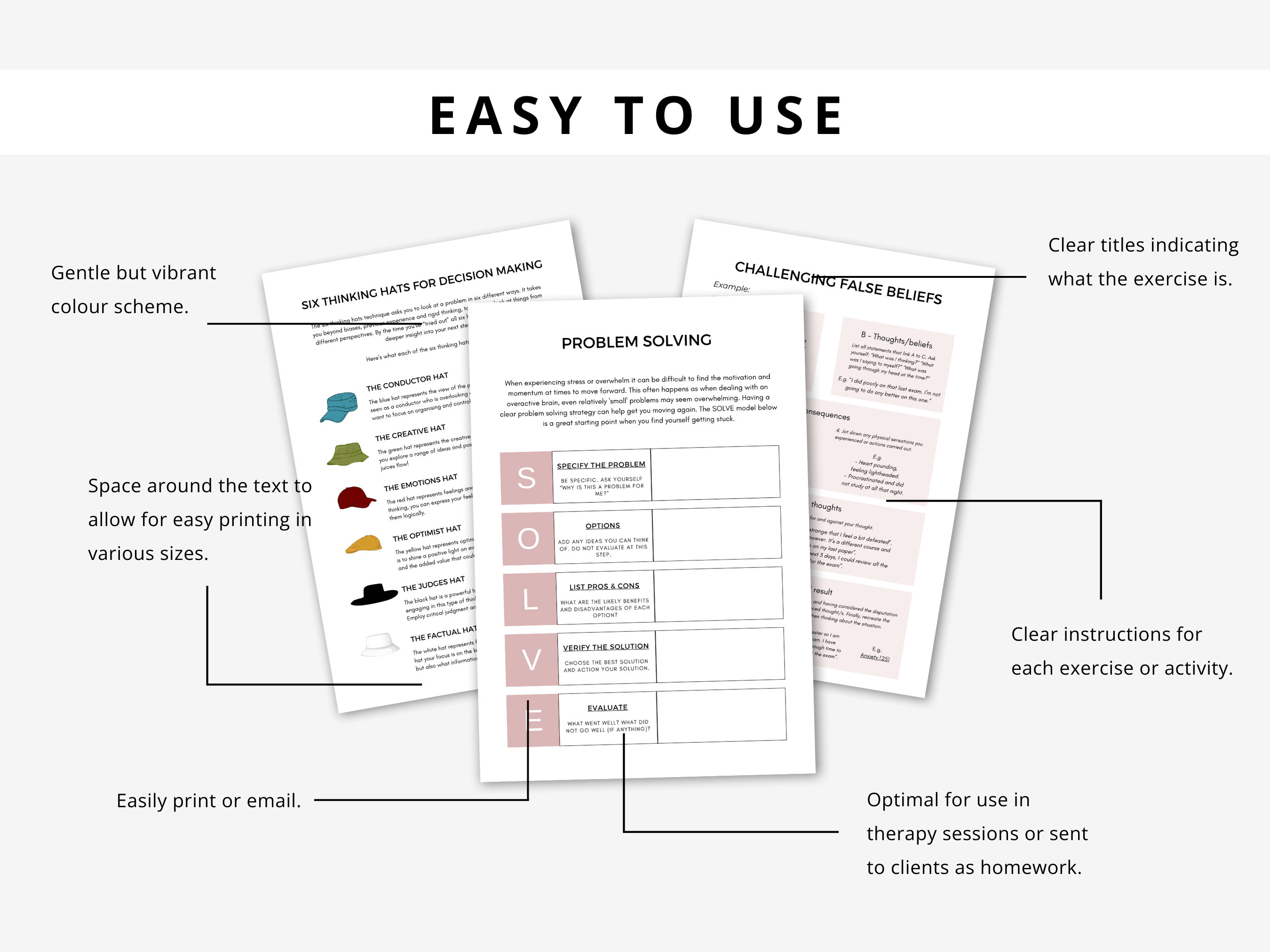 Problem Solving Skills Worksheets: Coping, Reframing, Goal Setting ...