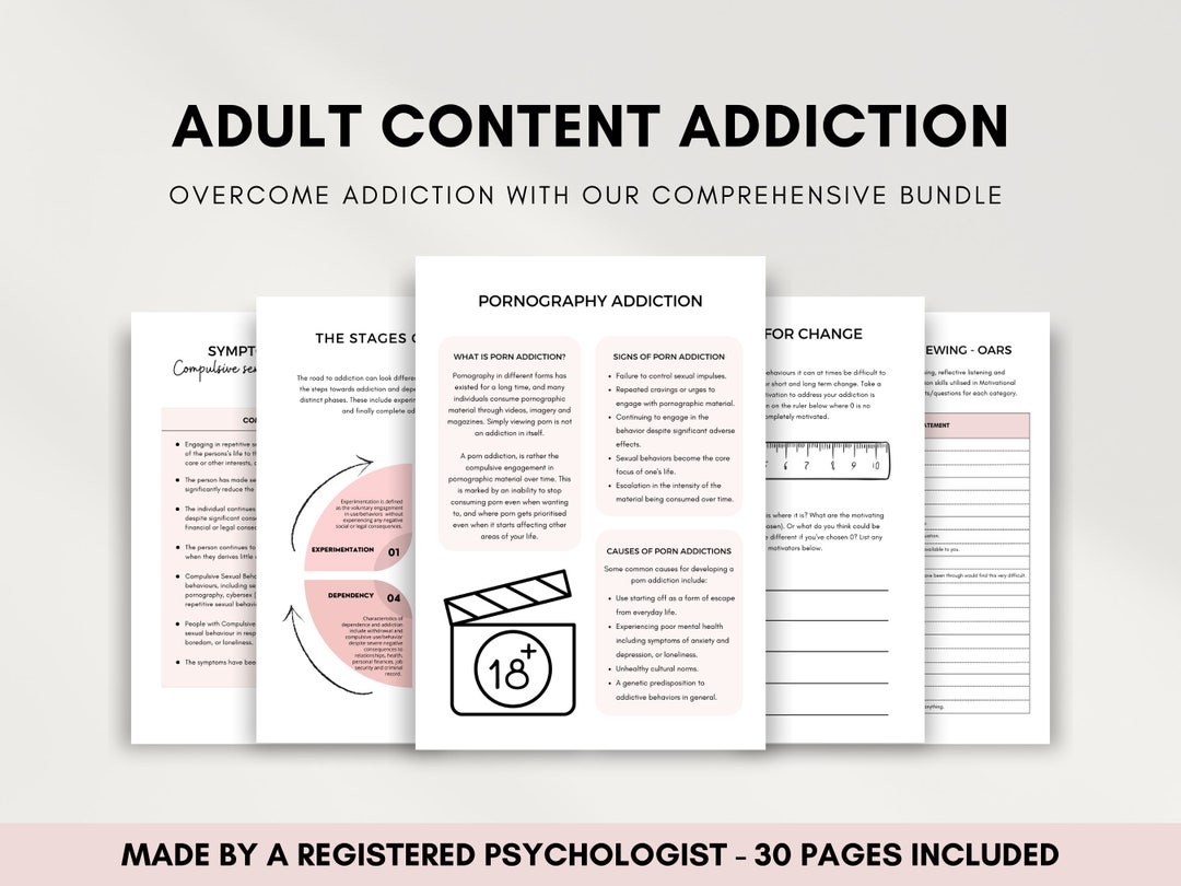Addiction Worksheets for Adult Content, CBT Therapist Resource ...