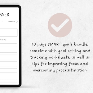 SMART Goal Template Bundle | Smart Goal Worksheets | Goal Setting ...