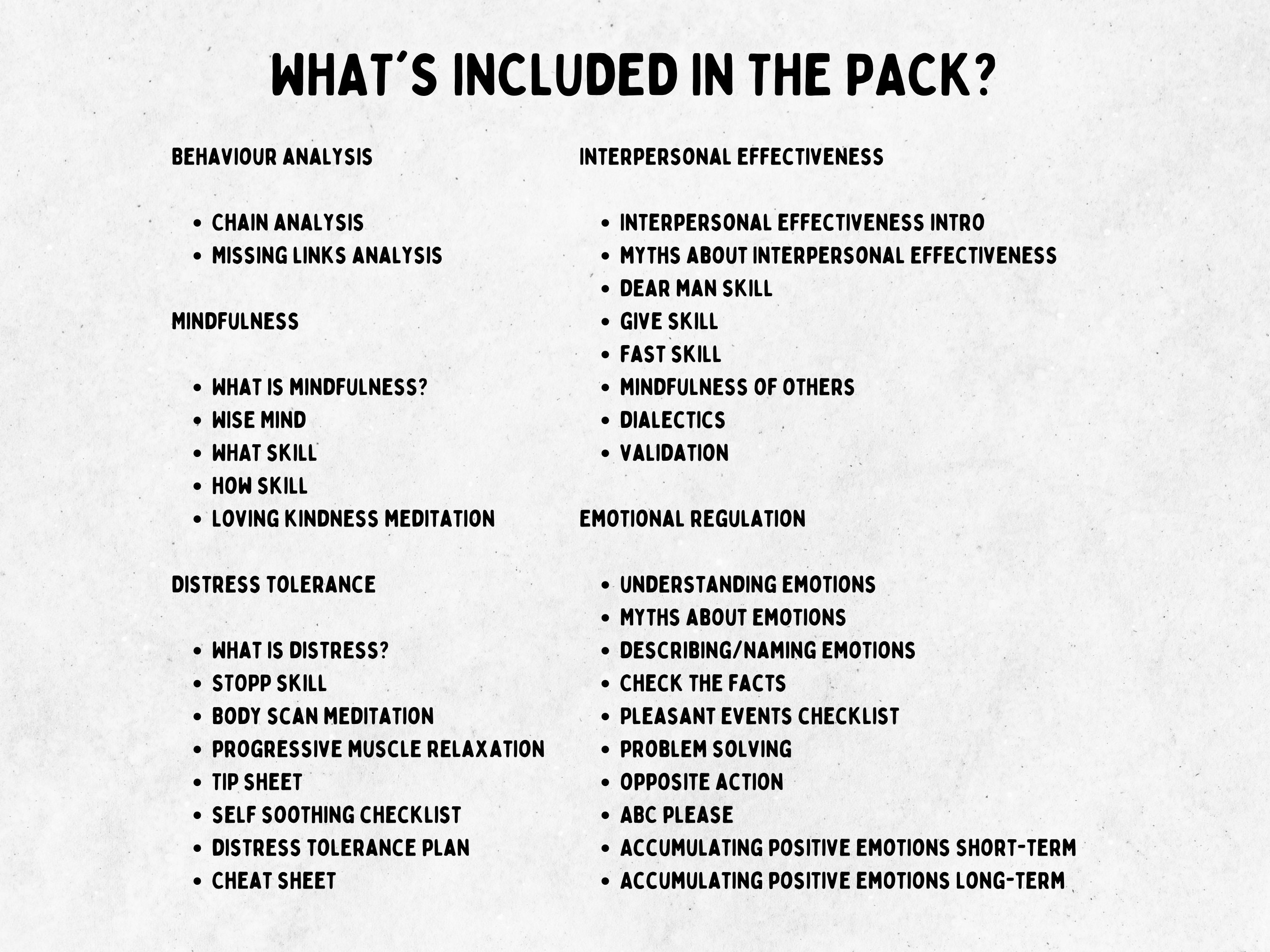 DBT Skills Worksheets & DBT Flash Cards Bundle Mindfulness Worksheets ...