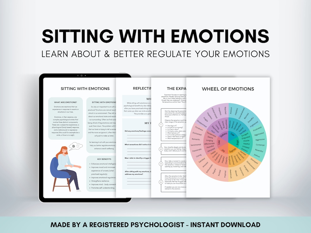 Sitting With Emotions Worksheets for Understanding Emotions and ...