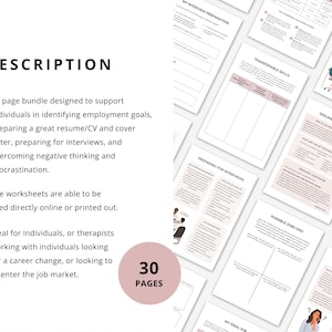 Job Search Worksheets Bundle: Resume, Interview Prep (printable ...