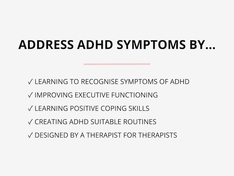 Adult Adhd Symptoms Worksheets Adhd Late Diagnosis Therapist Resource To Improve Executive