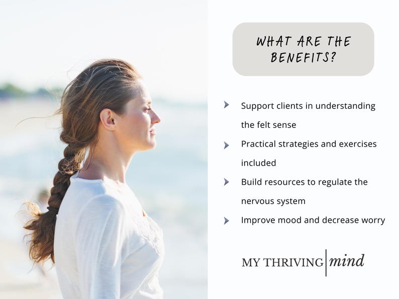 Somatic Experiencing Therapy Worksheets for Nervous System Regulation ...