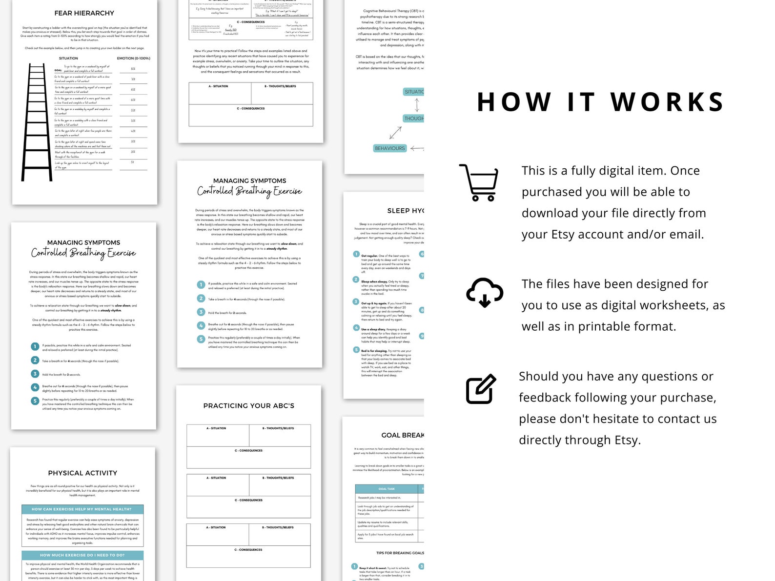ADHD Worksheets Mega Bundle: CBT Therapist Resource for Teens & Adults ...