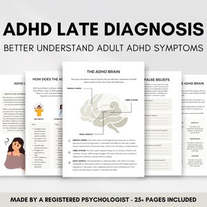 ADHD Late Diagnosis Worksheets, Managing ADHD for Adults ...