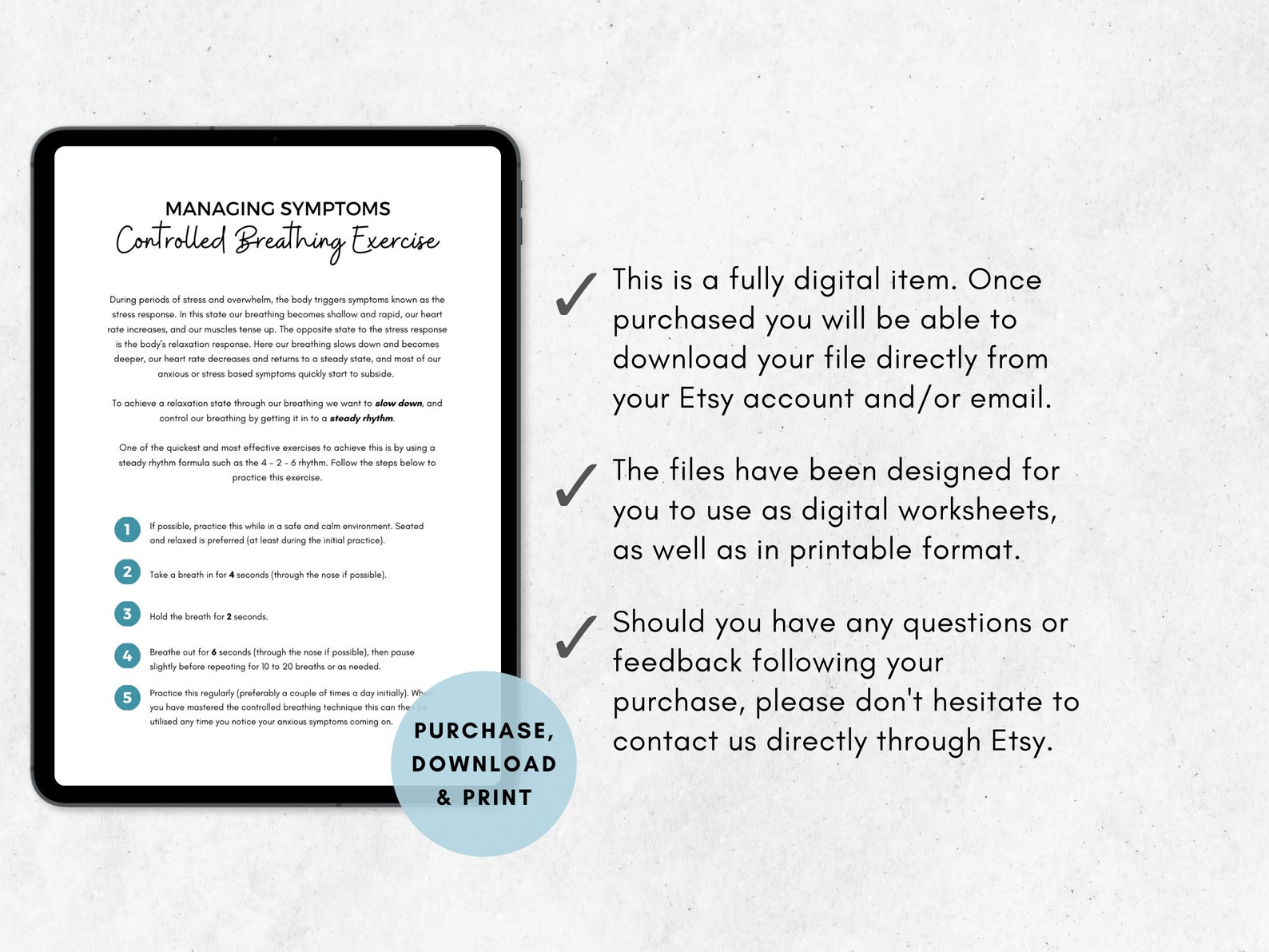 OCD Worksheets Bundle, CBT Workbook for Adults, Cognitive Behavioural ...