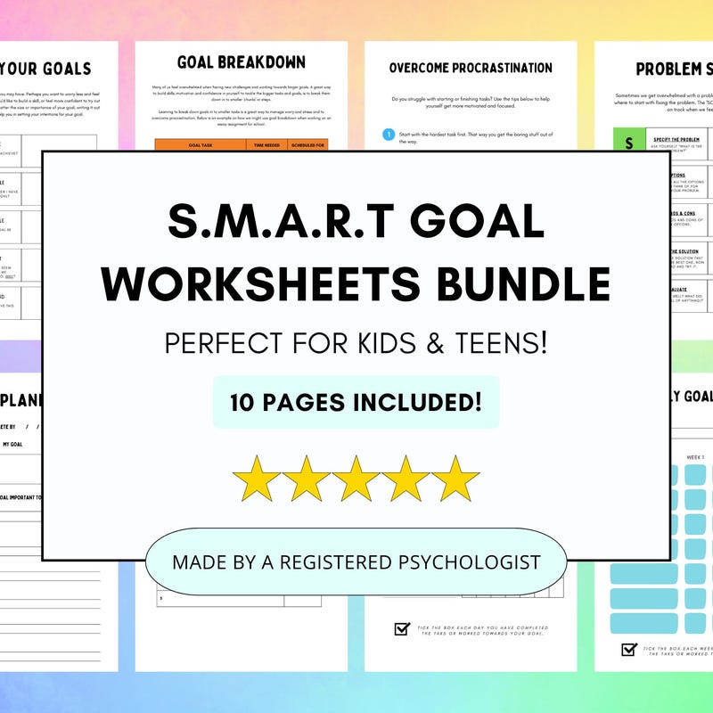 Smart for Kids Goal Setting - Etsy UK