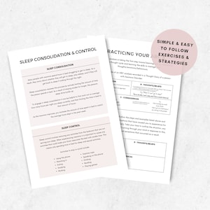 CBT Insomnia Worksheets: Sleep Hygiene Journal (printable/fillable) - Etsy