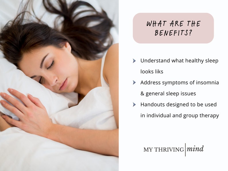 Sleep Hygiene & Insomnia Therapy Handout for Adults and Teens (PDF ...