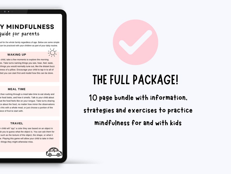 Mindfulness for Kids Therapy Worksheets Bundle, Childrens Grounding ...
