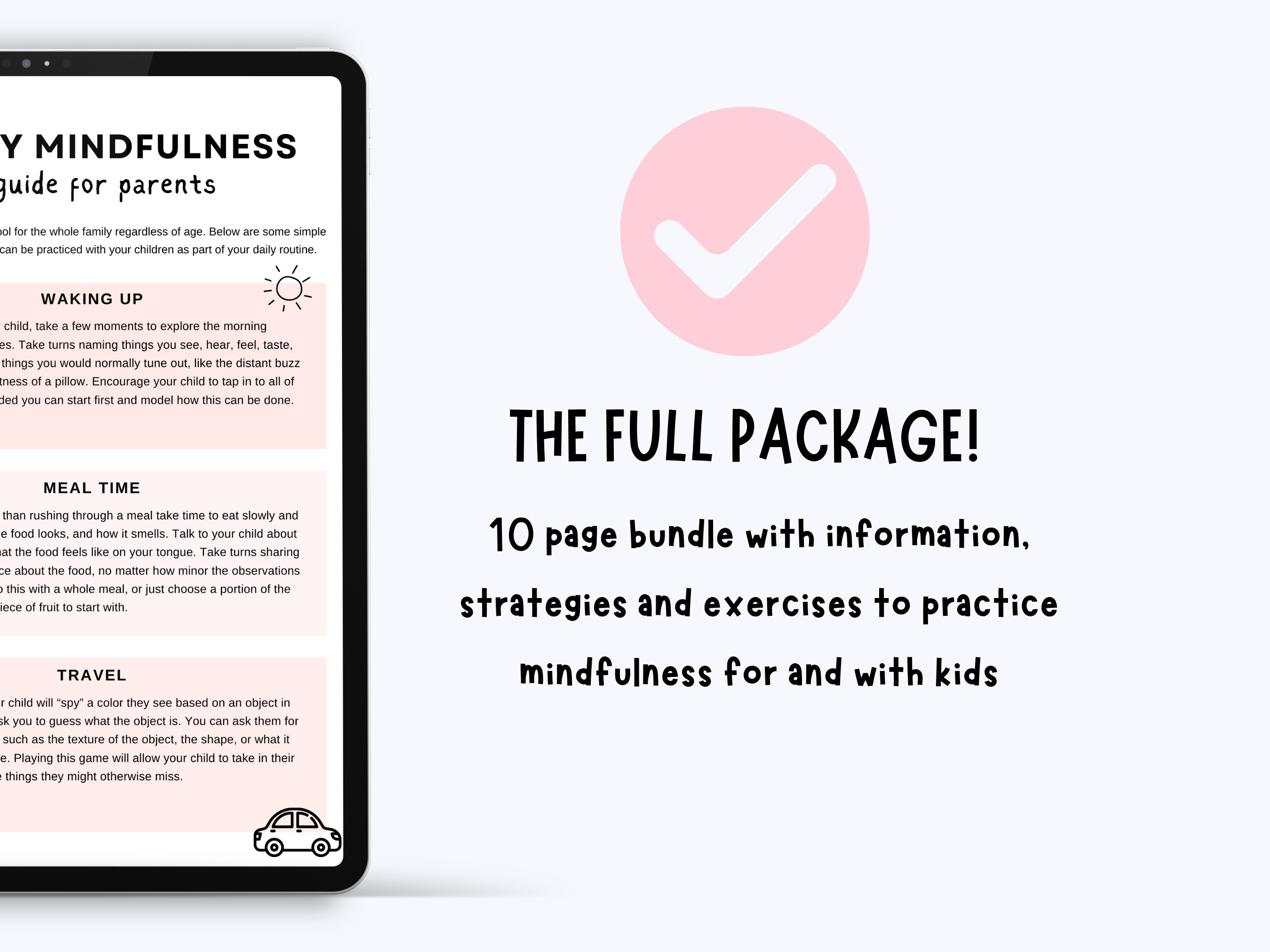 Mindfulness for Kids Therapy Worksheets Bundle, Childrens Grounding ...