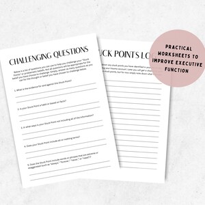 CPT Trauma Account & Stuck Points Bundle | Trauma Worksheets | Trauma ...