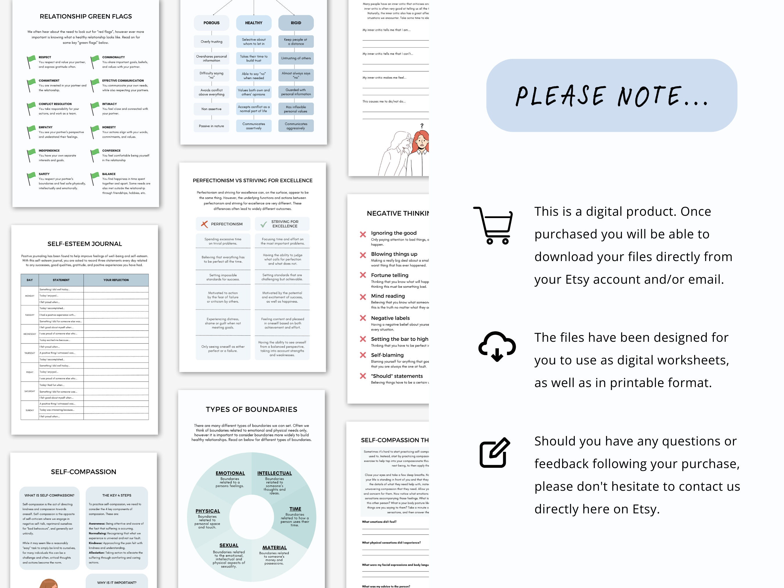 Confidence Building Worksheets for Improving Self-esteem, Self-belief ...