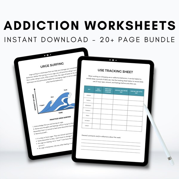 Worksheets for Substance Use Counselor - Etsy