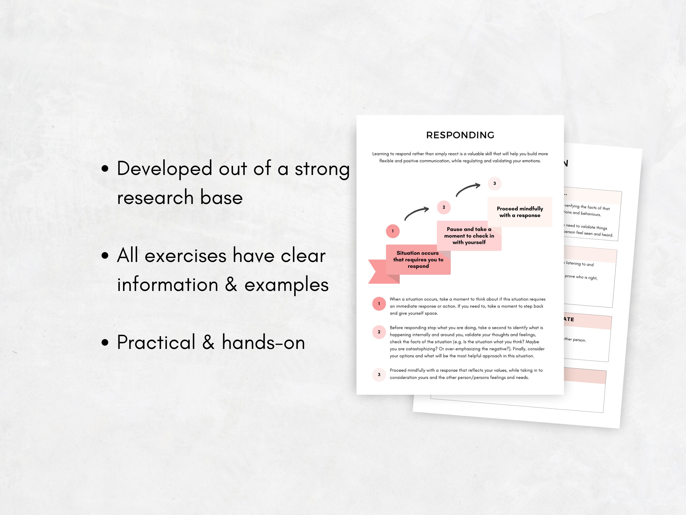 Reacting Vs Responding Worksheets: Communication Skills, Emotional ...