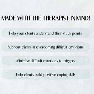 Stuck Points Therapy Worksheets Bundle | CPT Therapy | CBT Worksheets ...