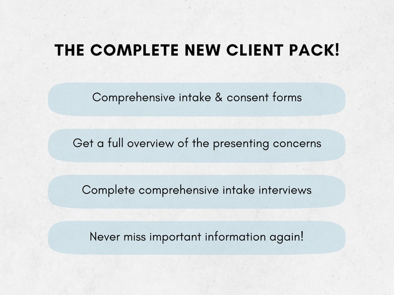 Therapist Client Intake Forms Bundle: Counselor & Psychologist ...