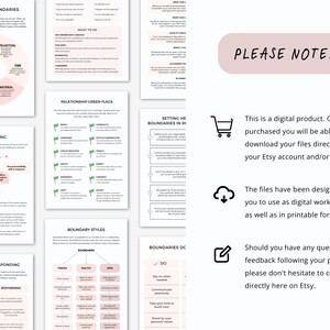 Boundary Setting Therapy Handout for Setting Healthy Boundaries and ...