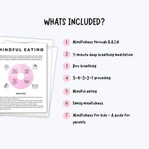 Mindfulness for Kids Therapy Worksheets Bundle, Childrens Grounding ...