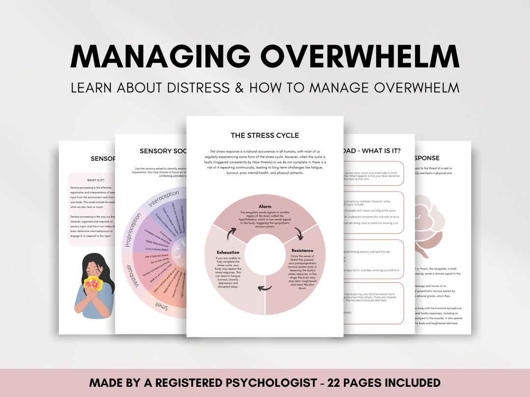 Distress Tolerance Worksheet Bundle for Understanding the Stress ...