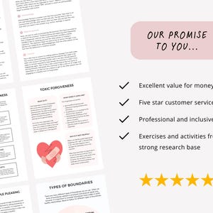 Toxic Forgiveness Therapy Worksheets for Adults With Boundary Setting ...