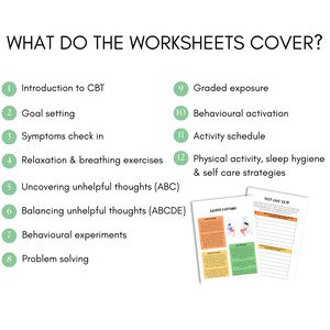 CBT Worksheets for Teens Bundle | CBT Worksheets Anxiety Bundle | CBT ...