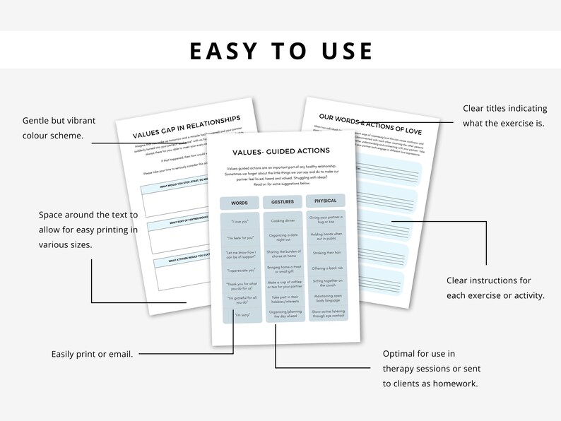 Relationship Worksheets for Understanding Values, Setting Healthy ...
