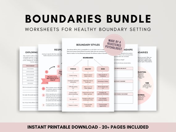 On Boundary Setting Worksheets Adult Setting Boundaries Support