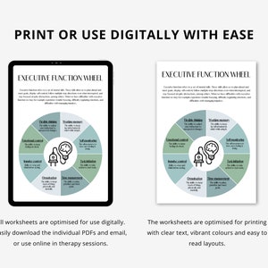 Executive Functioning Worksheets for Adults & Teens, Executive ...