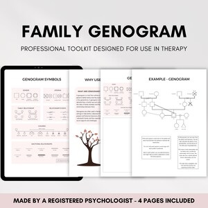 Family Genogram Template: Therapy Tool for Counselors (digital Download ...