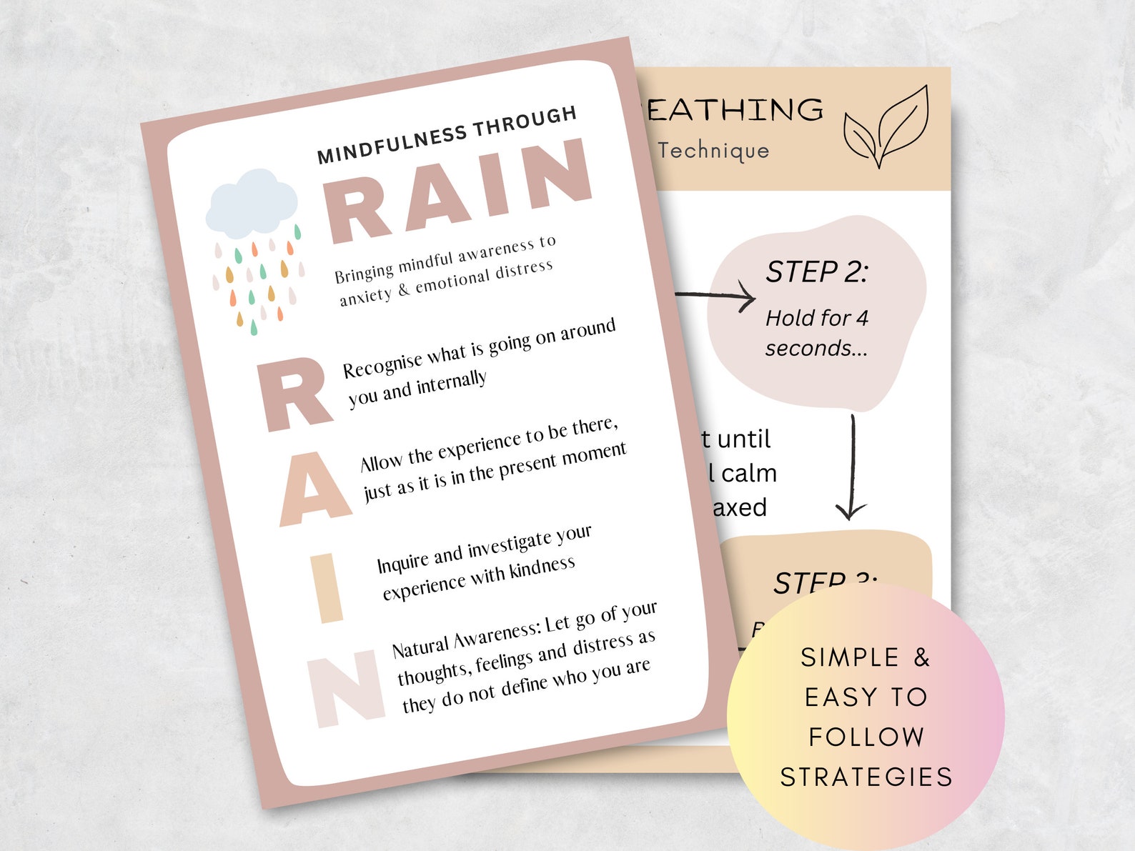 Grounding Poster Bundle Grounding Exercise Printable Grounding ...