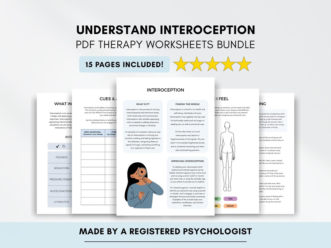 Interoception Worksheets: Understanding Feelings & Body Signals ...
