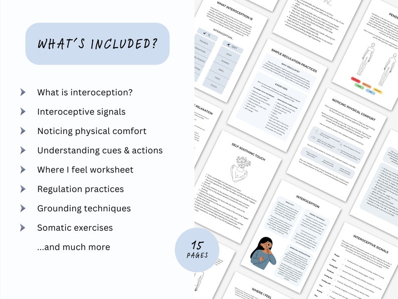 Interoception Worksheets for Understanding Feelings and Emotions ...