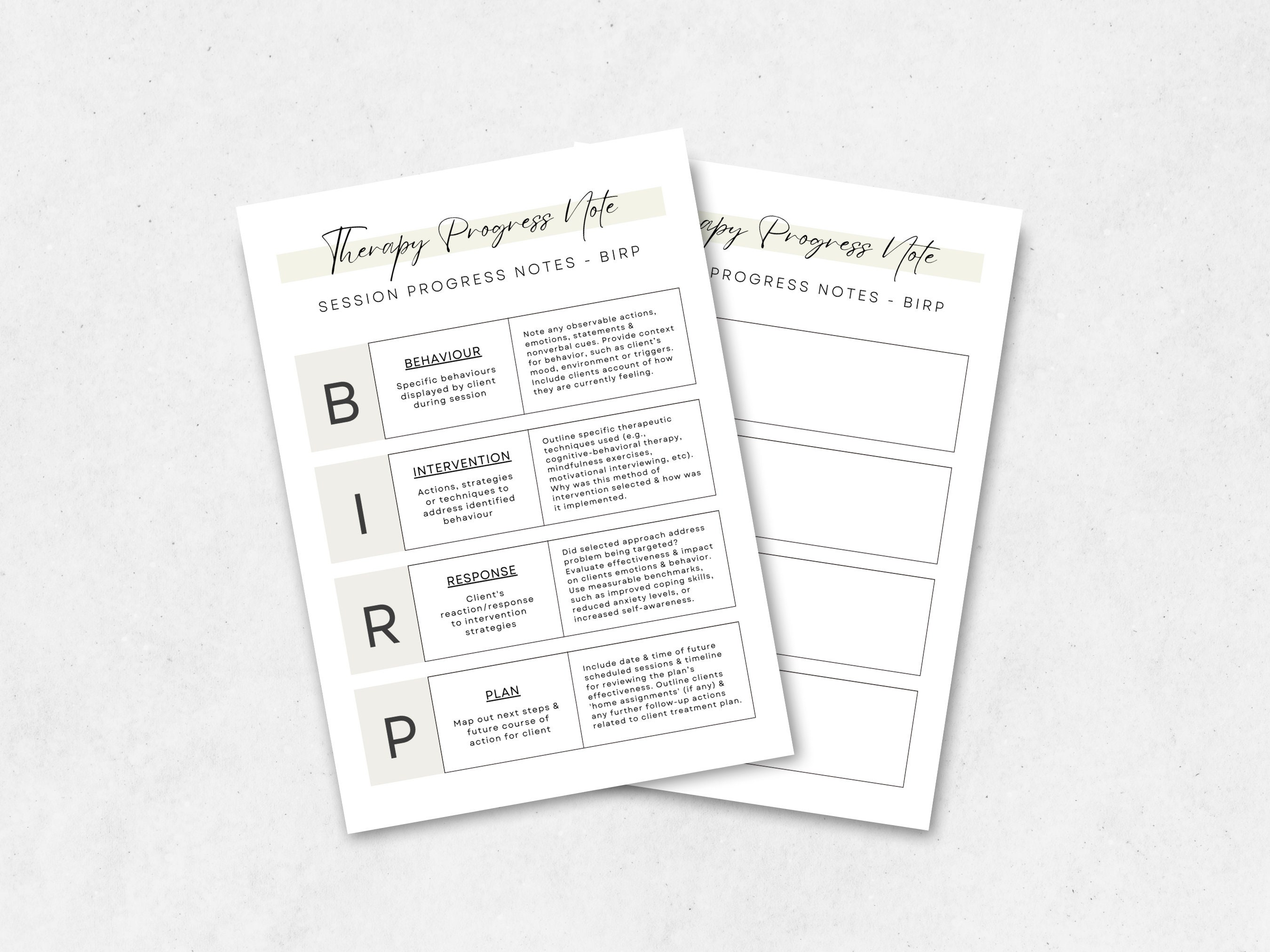 Therapy Session Notes Template: Counselor Psychotherapy Forms (PDF) - Etsy
