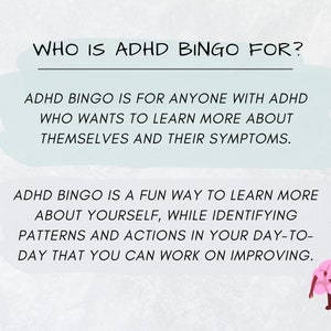 ADHD Bingo Game: Executive Functioning for Teens & Adults (PDF Digital ...