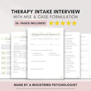 Biopsychosocial Assessment Therapist Intake Forms - Etsy UK